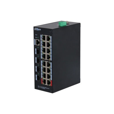 Dahua 20-Port Managed Hardened Gigabit Switch with 16-Port PoE (HS4420 ...